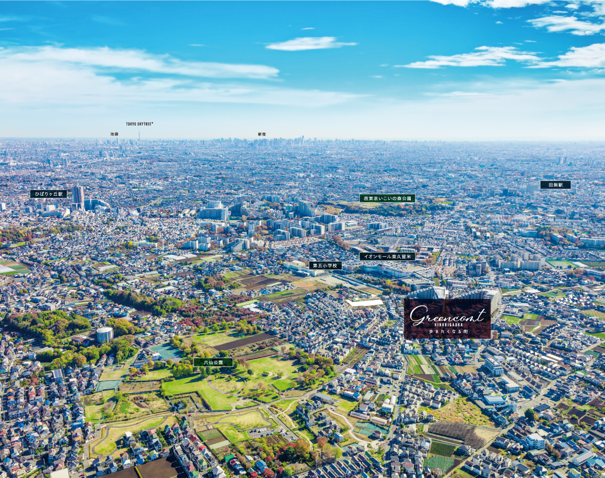 周辺環境｜【公式】Greencomtひばりヶ丘 歩きたくなる街 東京都 東久留米市 西武池袋線 ひばりヶ丘駅 新築一戸建てはポラスの分譲住宅